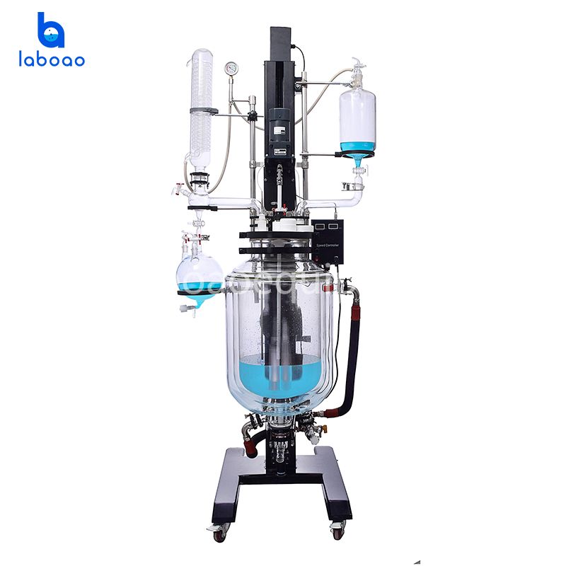 50L Jacketed Glass Reactor With Lifting And Rotation | China 50L ...